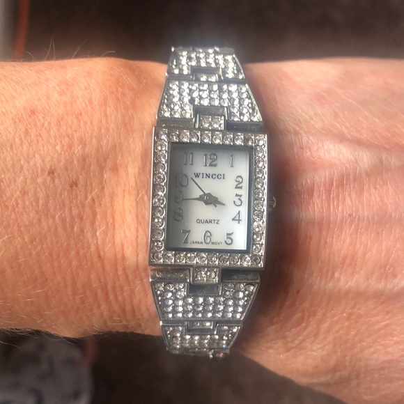 Wincci | Accessories | Vintage Crystal And White Gold Tone Watch | Poshmark